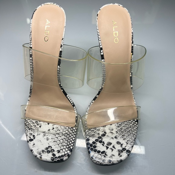 Aldo | Shoes | Aldo Black And White Snake Print High Heels | Poshmark